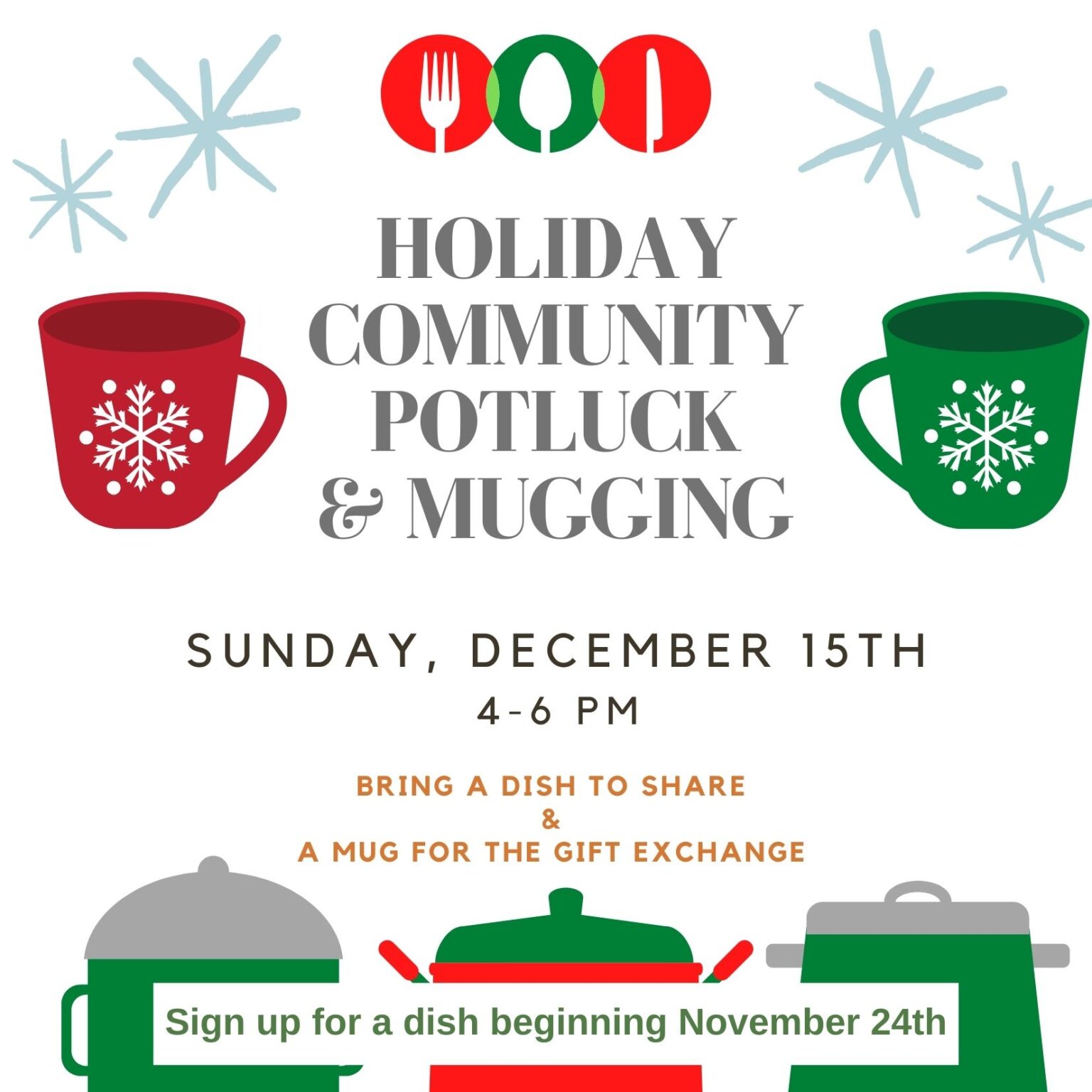 Holiday Mugging & Potluck - Iowa Ceramics Center and Glass Studio